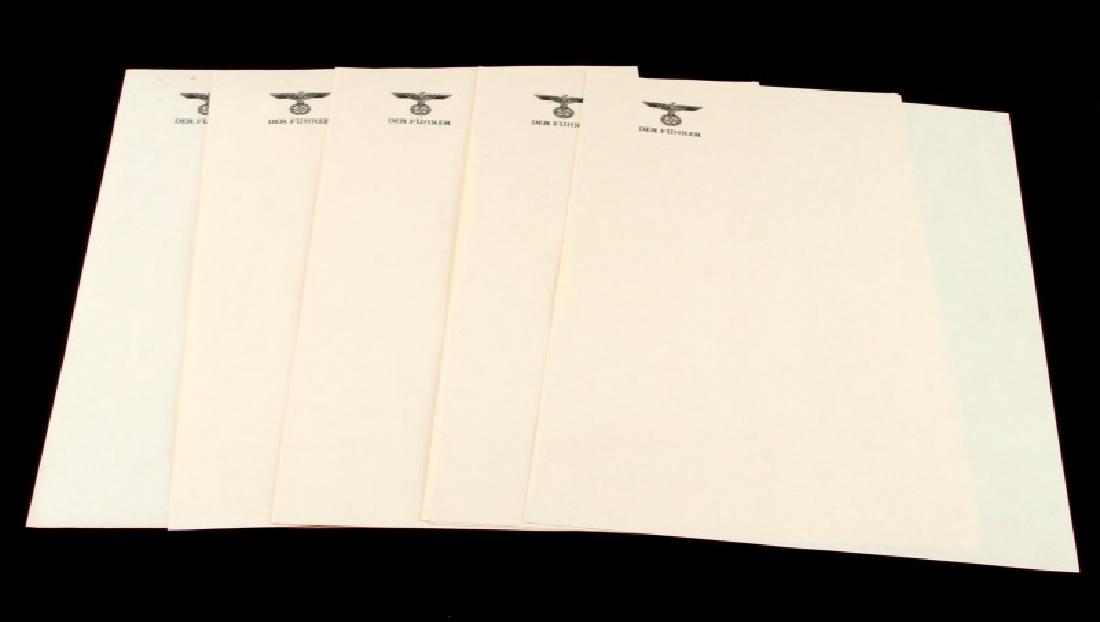9 OF HITLERS PERSONAL STATIONARY GERMANY WWII