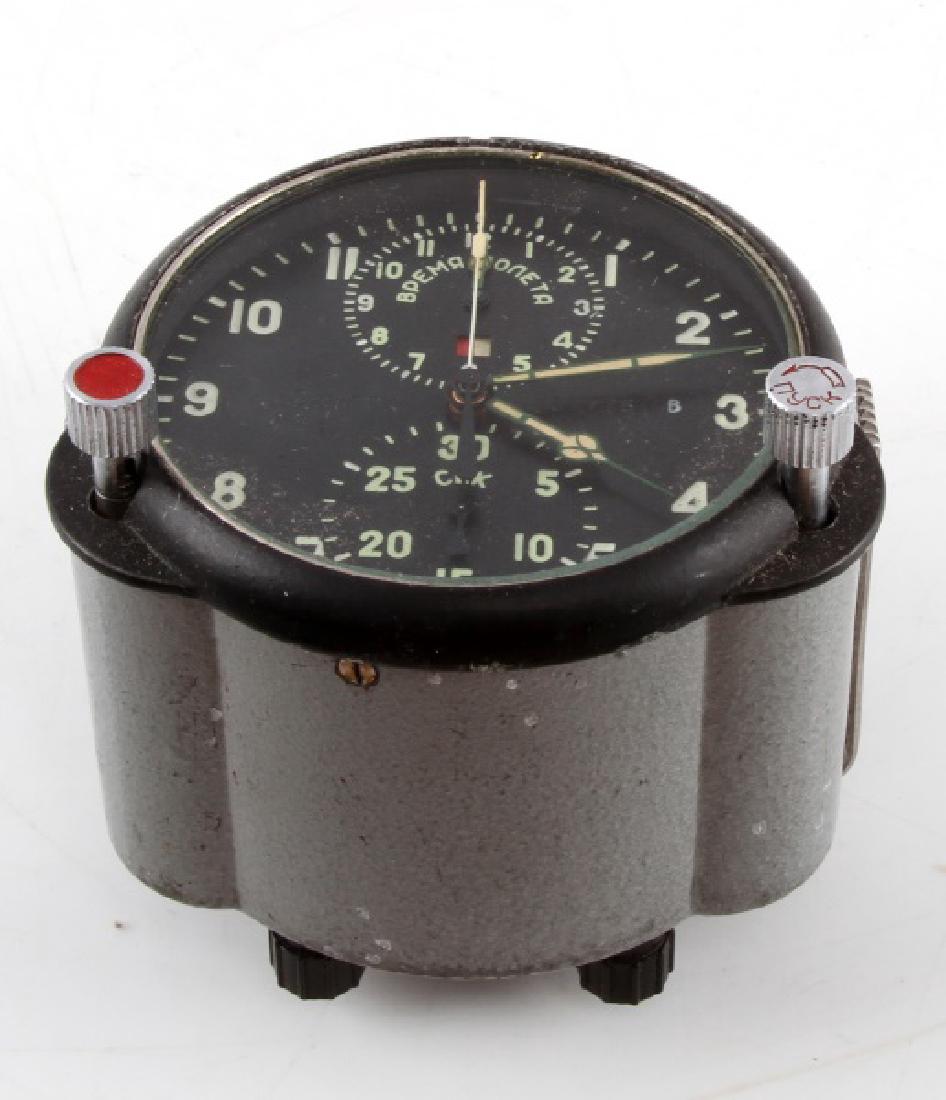 SOVIET RUSSIAN MILITARY AIRCRAFT CHRONOMETER CLOCK