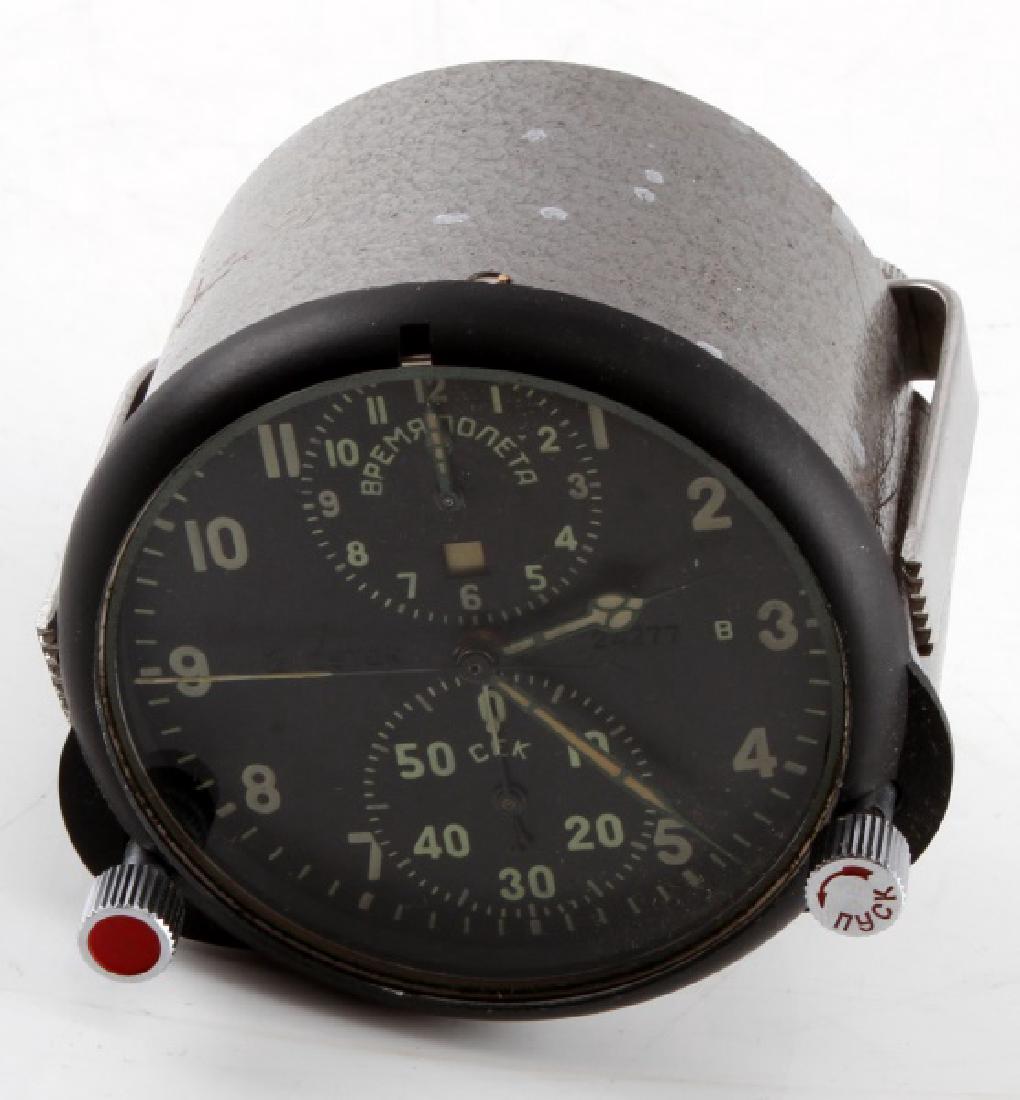 SOVIET RUSSIAN MILITARY AIRCRAFT CHRONOMETER CLOCK