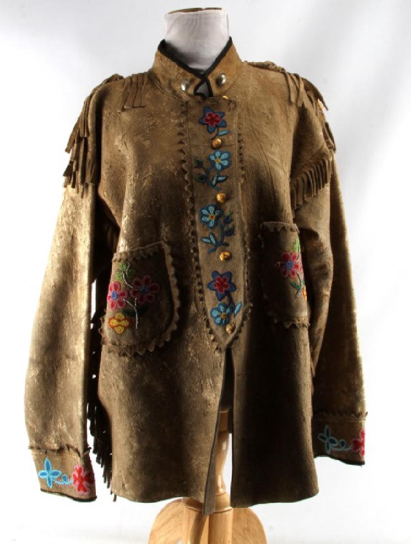 Inuit Beaded Moose Hide & Velvet Jacket