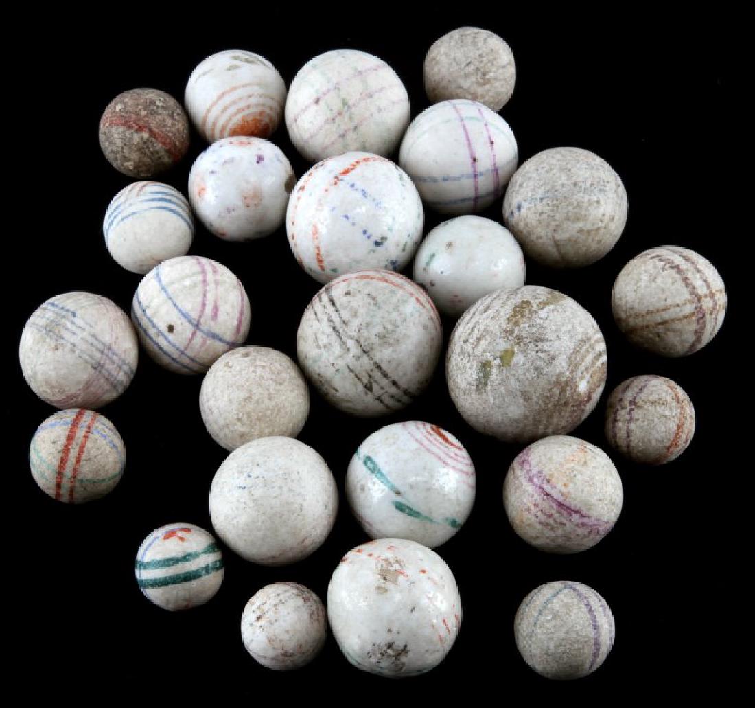 NATIVE INDIAN STONE GAME BALL ARTIFACT MARBLE LOT