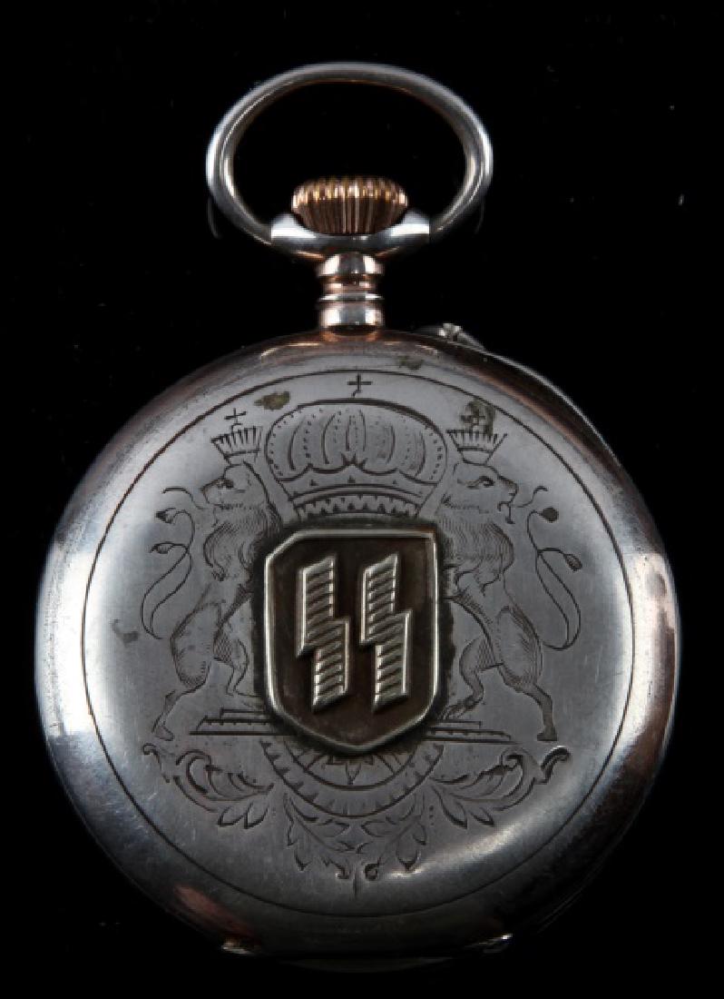 Rare German Wwii Waffen Ss Officers Pocket Watch