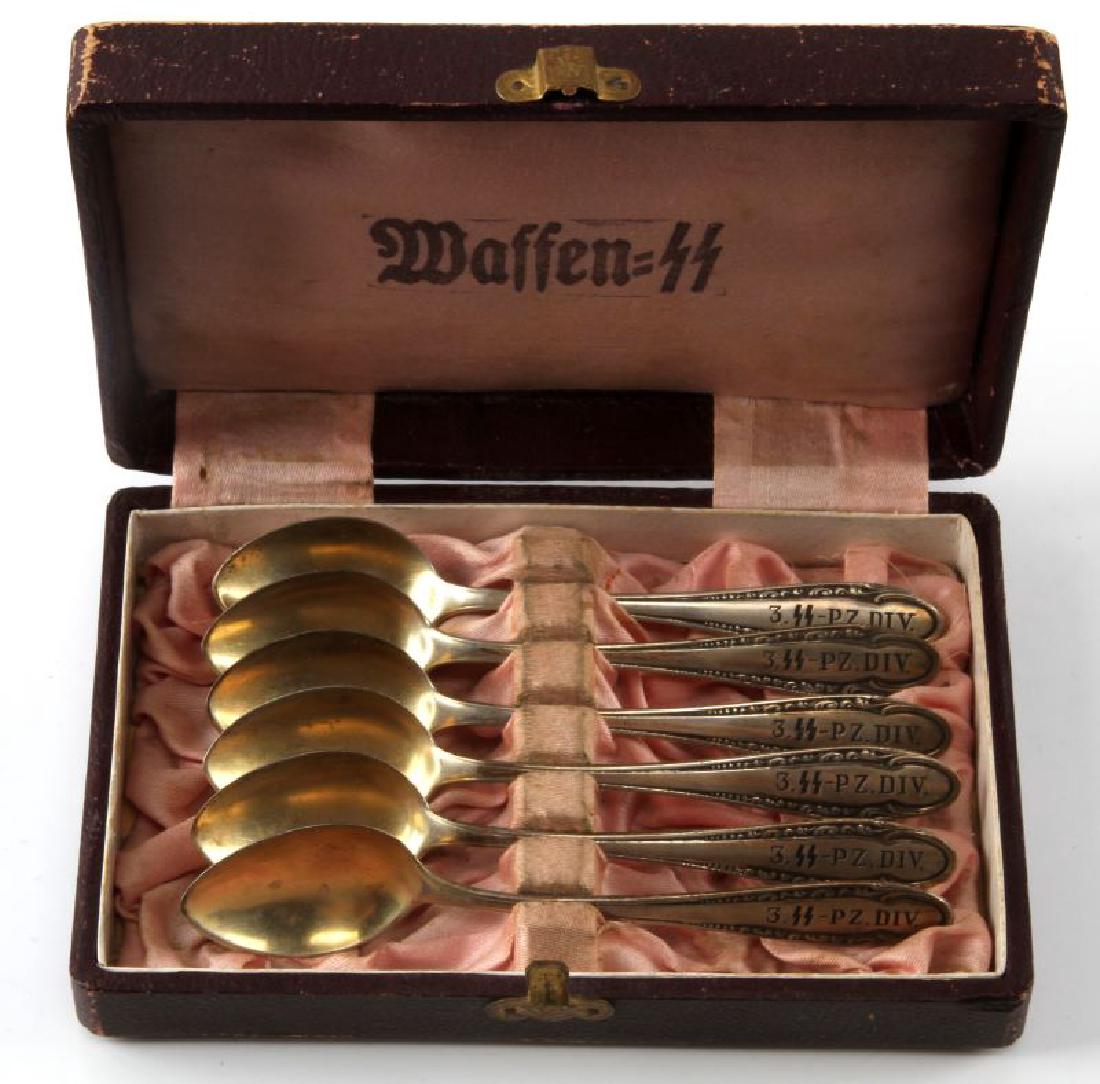 WWII GERMAN THIRD REICH WAFFEN SS SILVER SPOON LOT