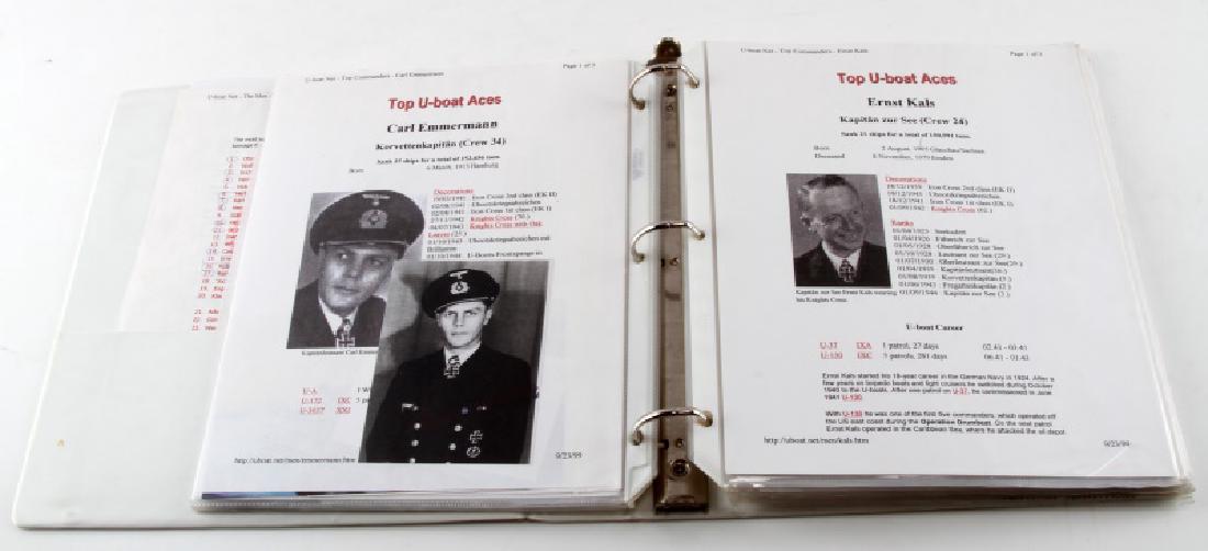 Binder Of German Wwii U Boat Aces Autographs Etc