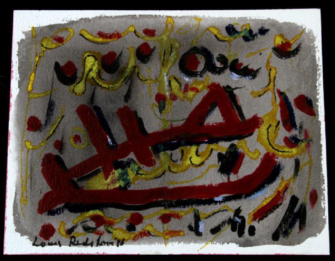 LOUIS REDSTONE WATERCOLOR ABSTRACT PAINTING