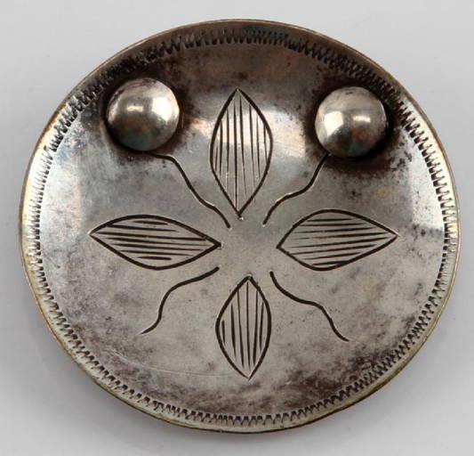 Antique Native American Fur Trade Silver Pendant