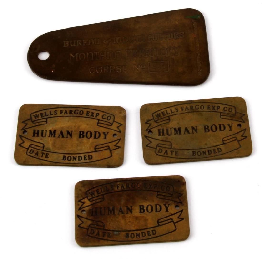 4 ANTIQUE CORPSE TAGS WELLS FARGO INDIAN AFFAIRS - Feb 22, 2018 ...