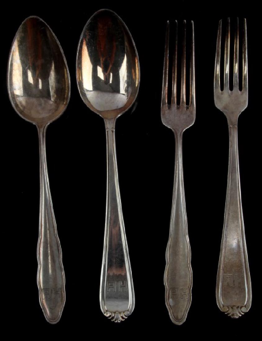 4 PIECE LOT OF ADOLF HITLER SILVERWARE
