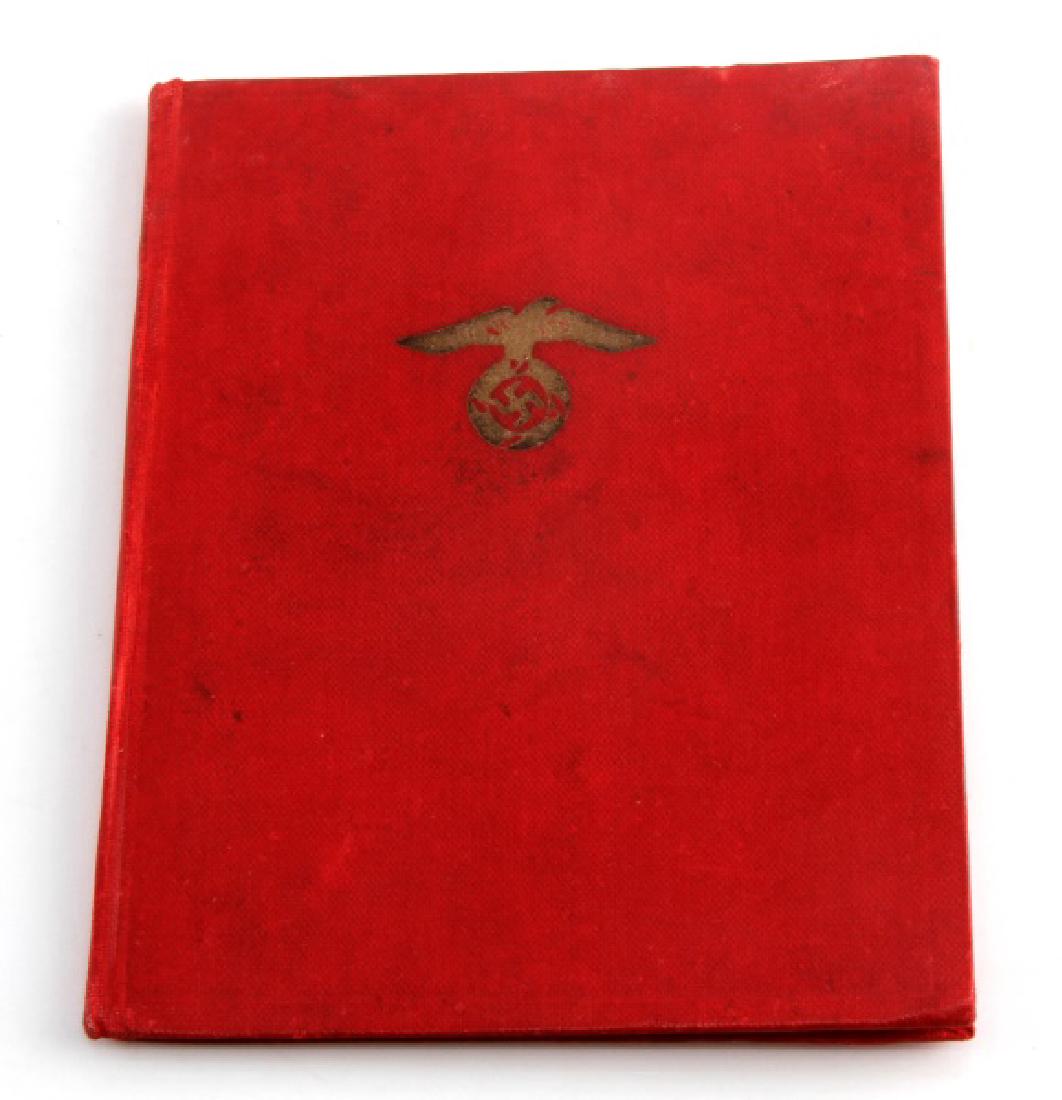 German Third Reich Red Nsdap Membership Book