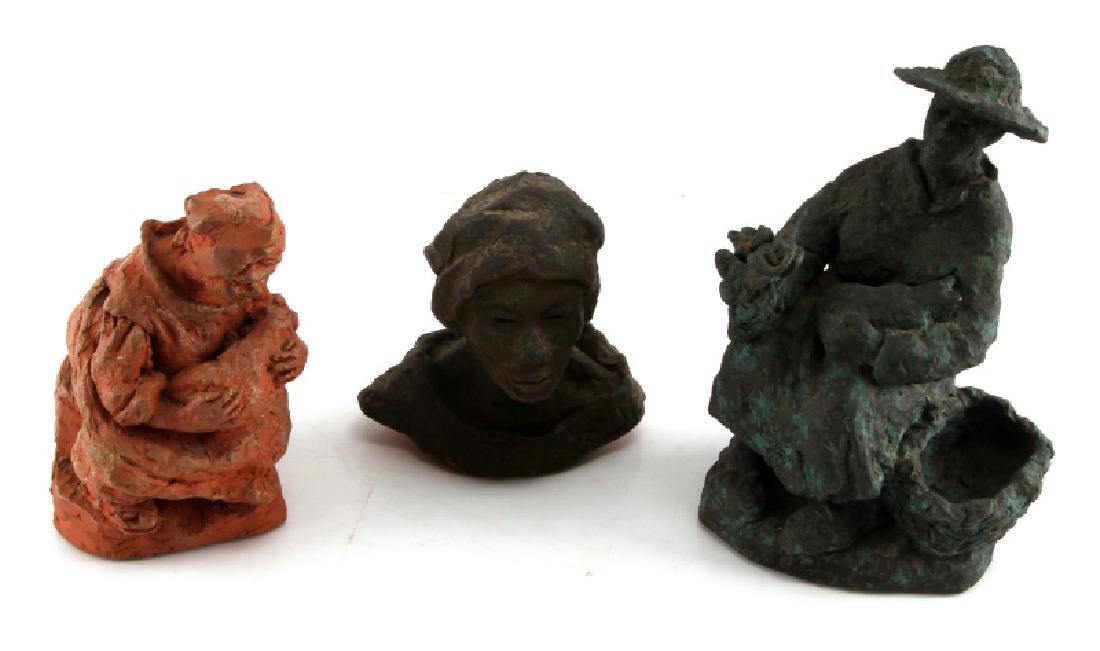 RARE ALICE SCOTT SCANLAND CLAY FIGURAL STUDY LOT