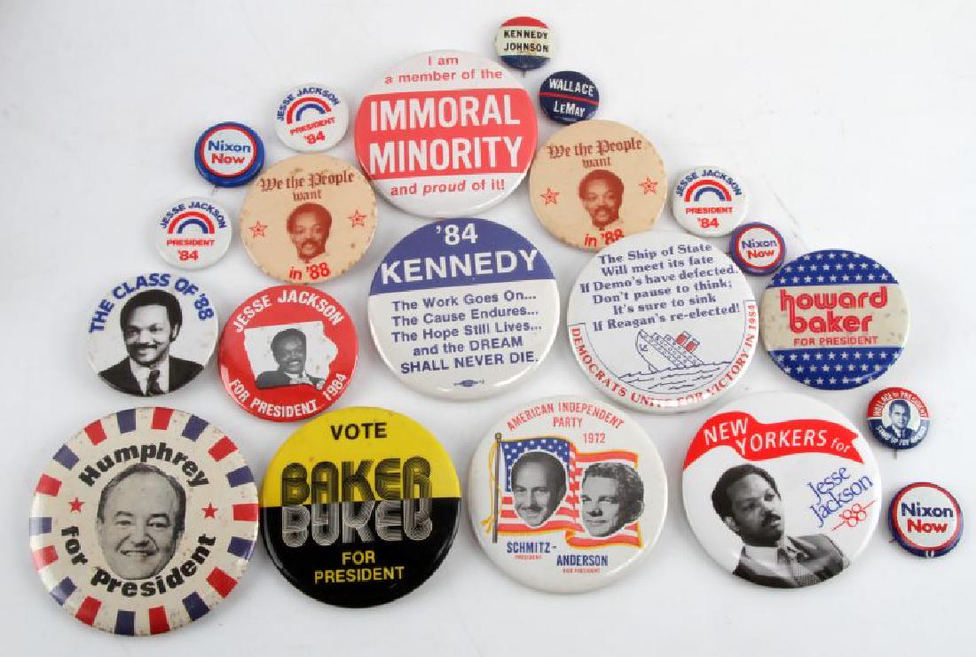VINTAGE & NEWER PRESIDENTIAL CAMPAIGN BUTTON LOT