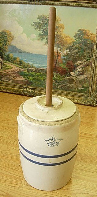 ANTIQUE STONEWARE 3 GALLON BUTTER CHURN USA MARKED - Mar 09, 2007 ... ANTIQUE STONEWARE 3 GALLON BUTTER CHURN USA MARKED - Mar 09, 2007 ...