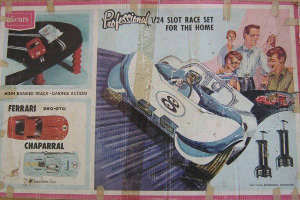 Sears Professional 1/24 Slot Race Car Set W/ Box