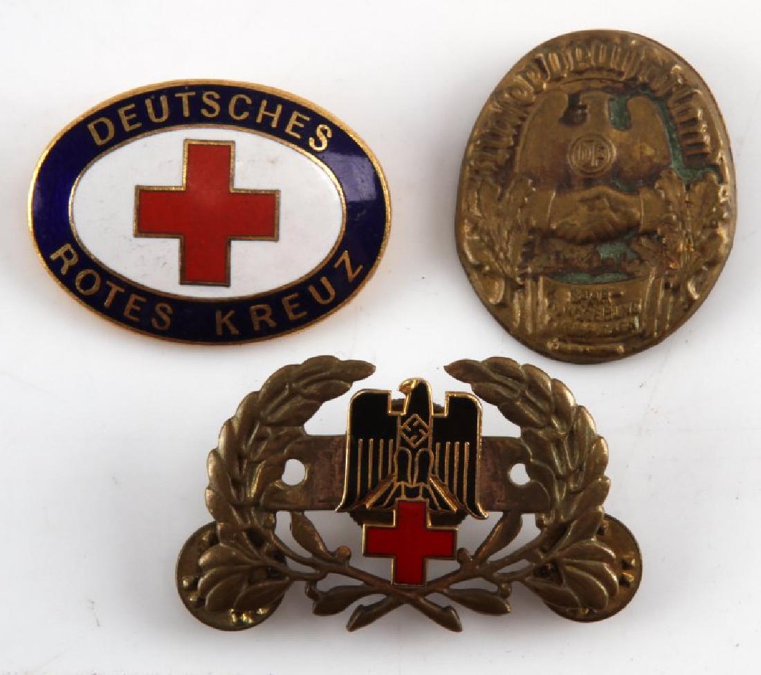 LOT OF 3 RARE WWII THIRD REICH GERMAN NSDAP PINS