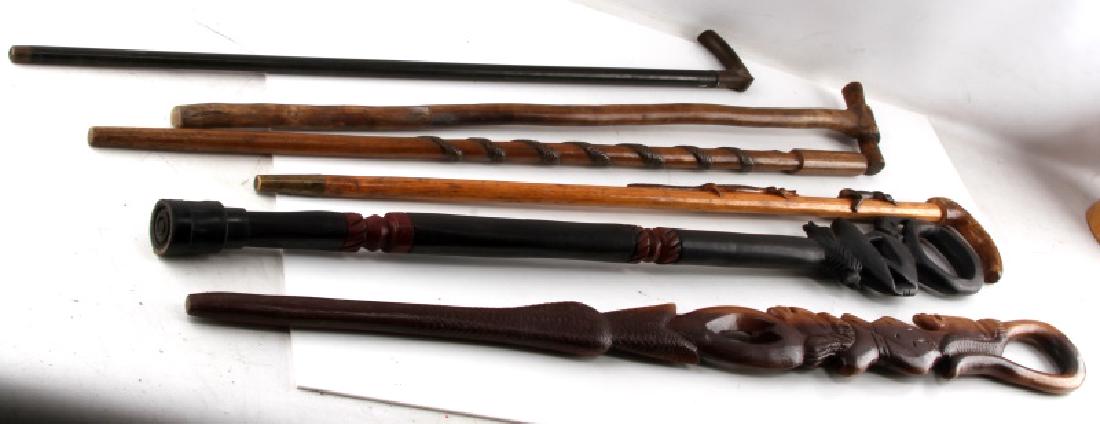 Antique Carved Articulated Boxer Dog Walking Cane