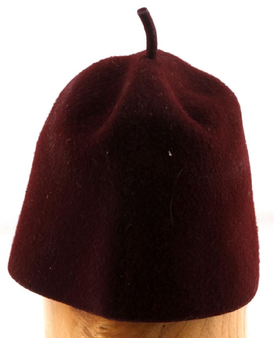 WWII GERMAN THIRD REICH WAFFEN SS DIV RED FEZ CAP