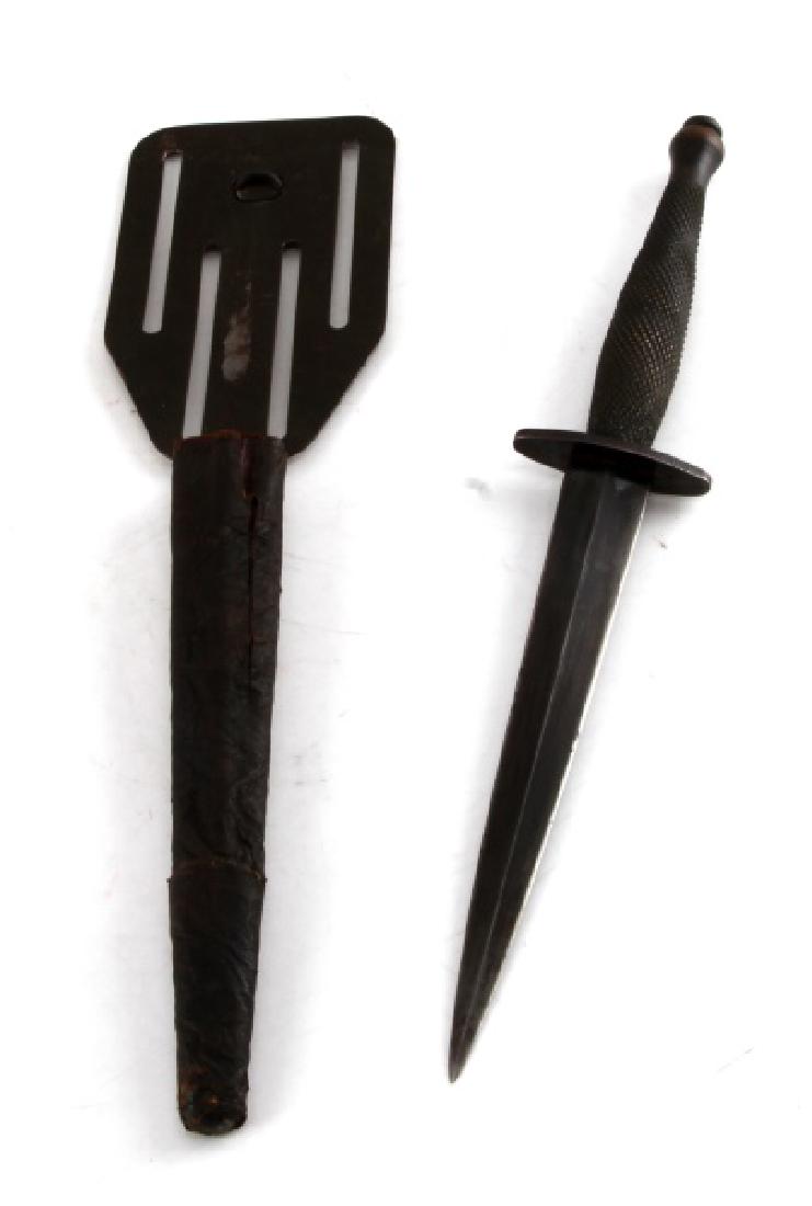 WWII FAIRBAIRN SYKES OSS STILETTO KNIFE W SHEATH