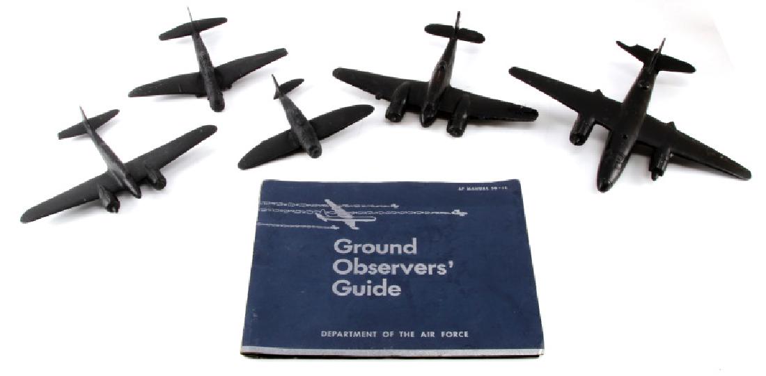 WWII AIRCRAFT RECOGNITION MODEL LOT OF FIVE