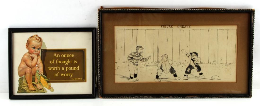KARO KID ADVERTISING AND ORIGINAL 1920 EHM CARTOON