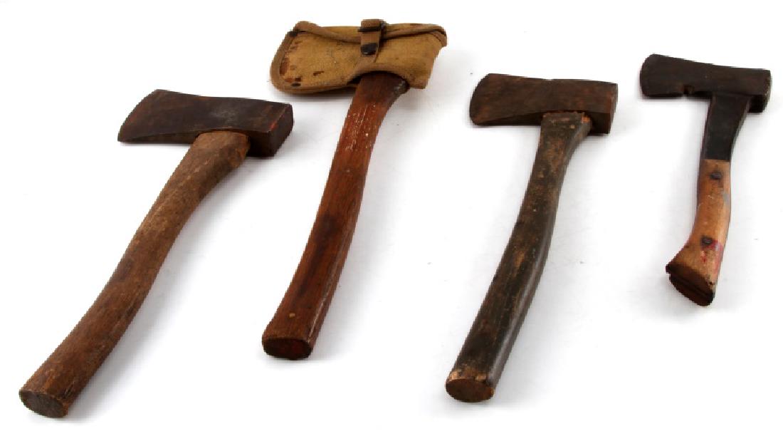 LOT OF 4 WWII DATED U.S MILITARY ISSUE HATCHETS