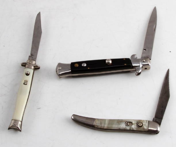Vintage Switchblade Knife Collection Of Three