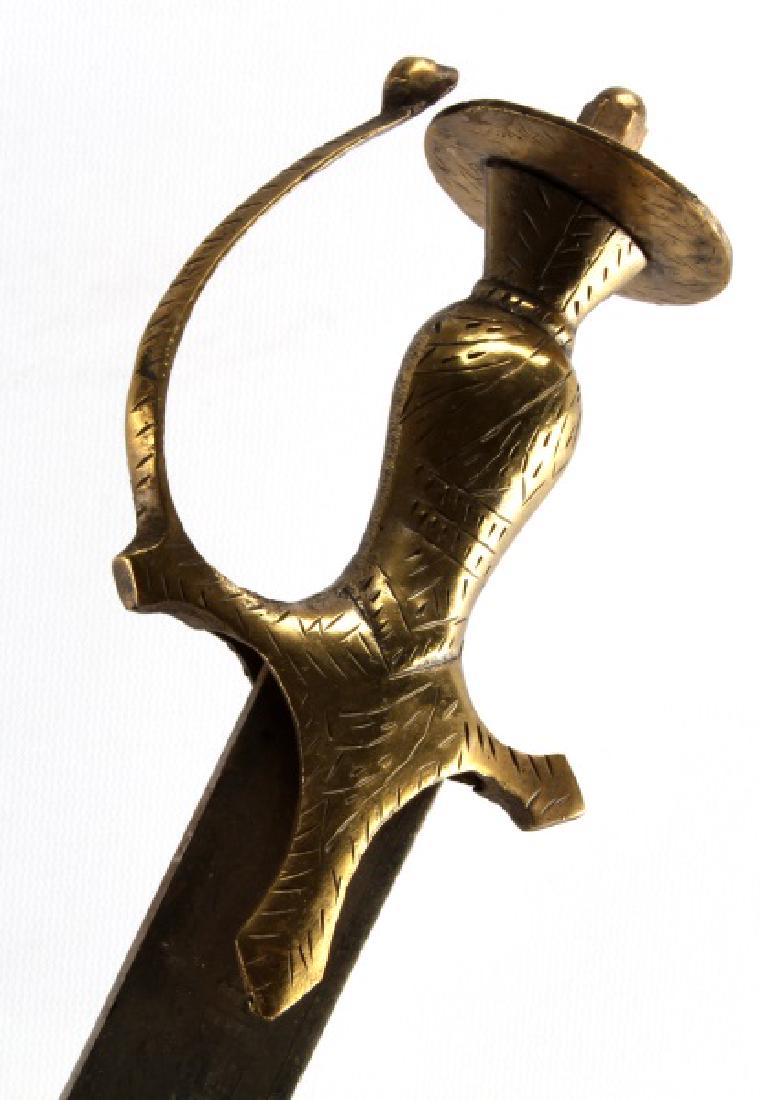 INDIAN MADE BRASS HILT TALWAR SABRE SWORD