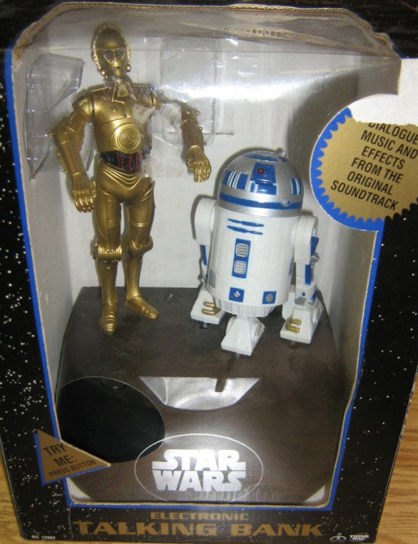 Star Wars Electronic Talking Bank C3po R2d2