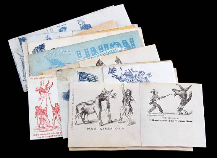 American Civil War Political Cartoon Envelope Lot