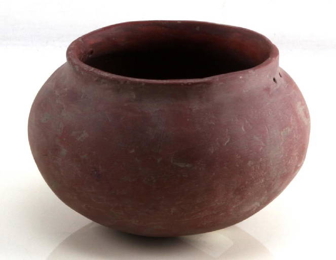 Hand Made Caddo Red Ware Pot W/ Suspension Holes
