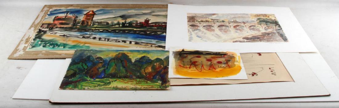 LOUIS REDSTONE WATERCOLOR PAINTING & PRINT LOT