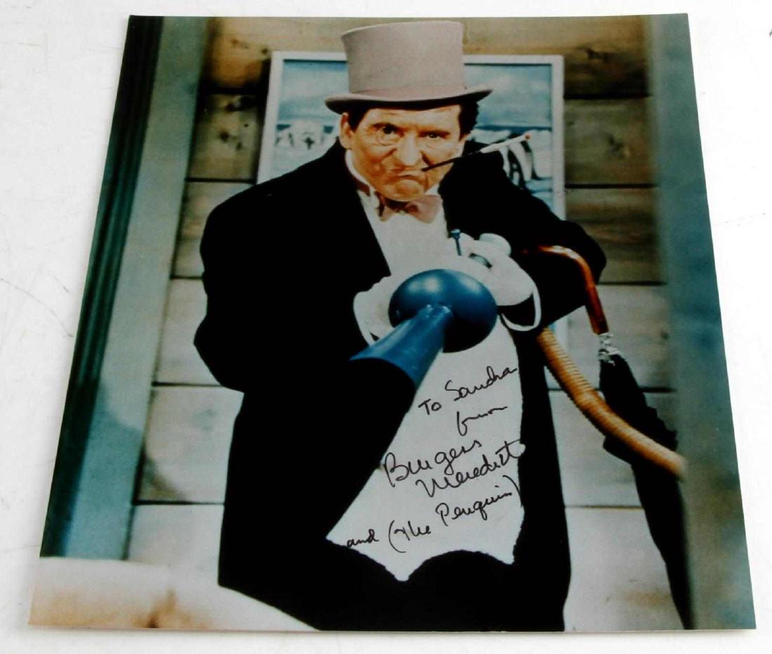 BURGESS MEREDITH PENGUIN PHOTO AUTOGRAPH