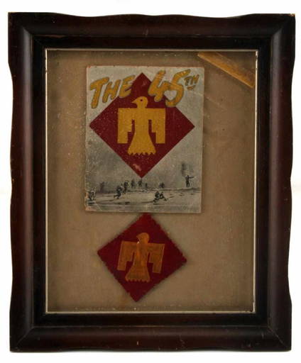 Us Army 45th Infantry Wwii Patch & Rare Booklet