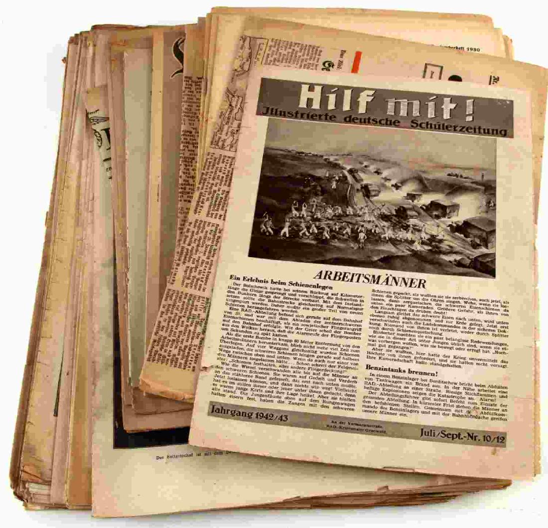 LOT OF 49 GERMAN WWII NEWSPAPERS BERLINER MORE