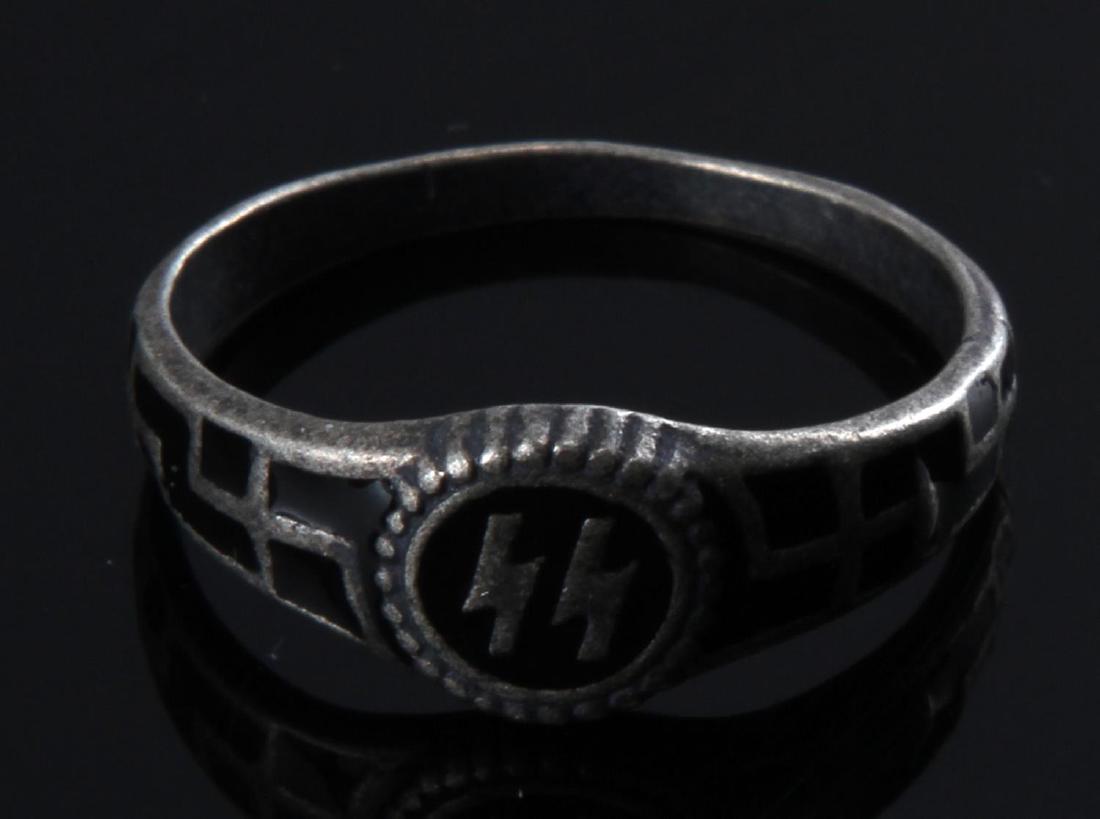 WWII GERMAN THIRD REICH WAFFEN SS SILVER RING