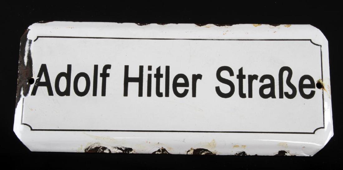 GERMAN WWII ADOLF HITLER STRASSE SIGN