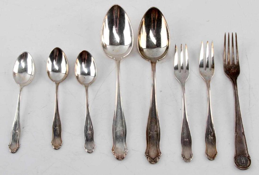 WWII GERMAN THIRD REICH SILVER FLATWARE LOT OF 8