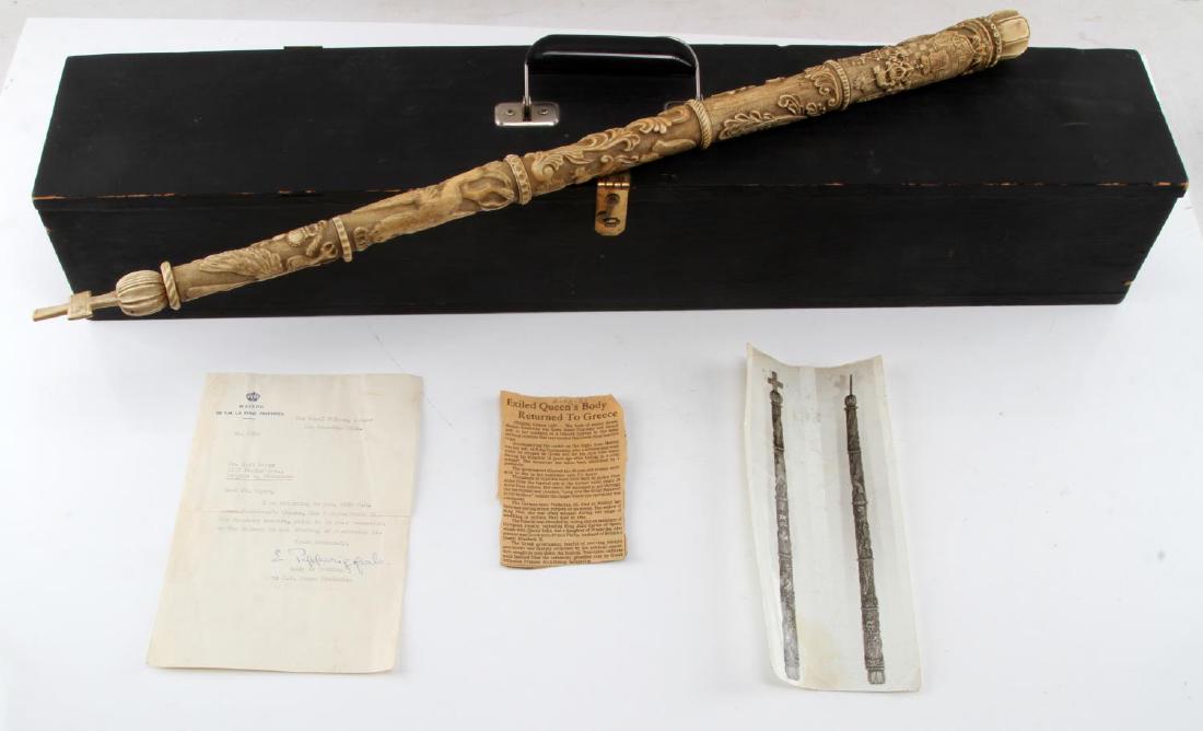 18TH CENTURY BONE HABSBURG GERMAN SCEPTER