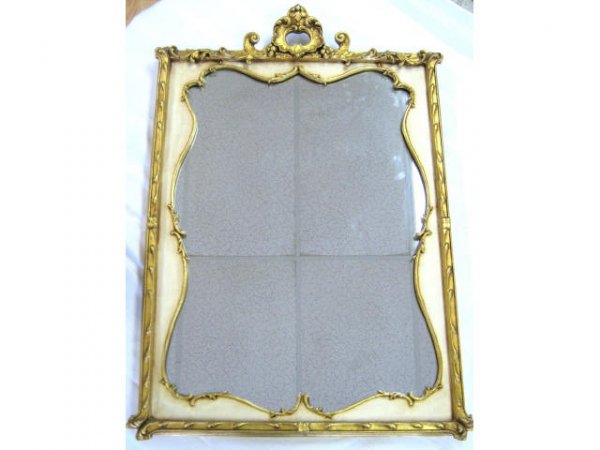 ORNATE GILDED STROUPE FRENCH STYLE WALL MIRROR