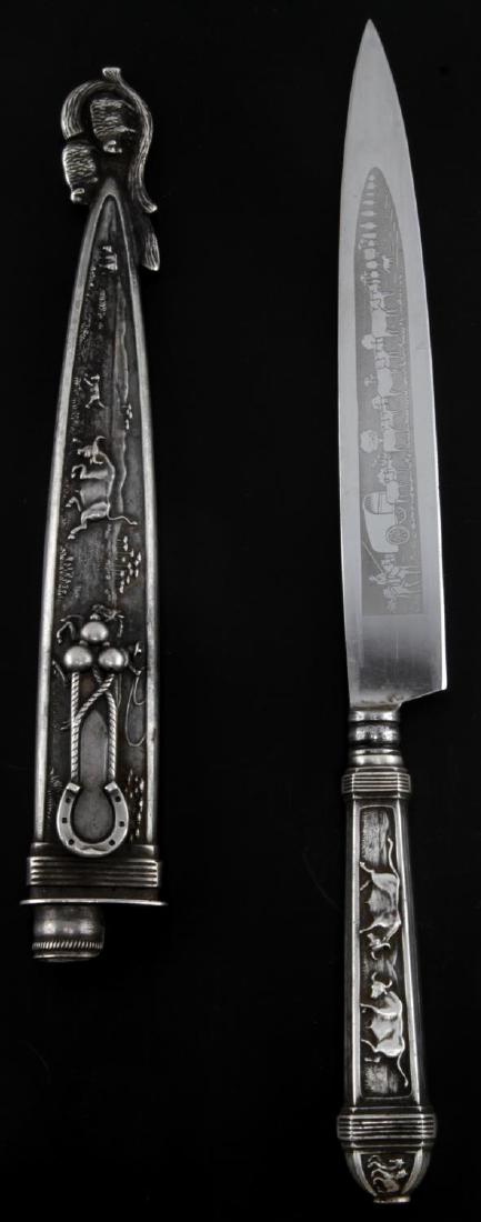 INOX SILVER TONED GAUCHO DAGGER WITH SHEATH