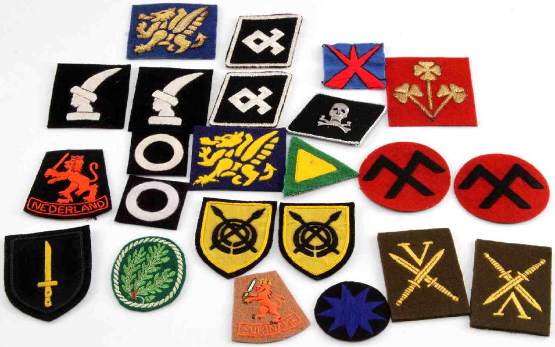 WWII BRITISH ARMY UNIT PATCH LOT OF TWENTY TWO