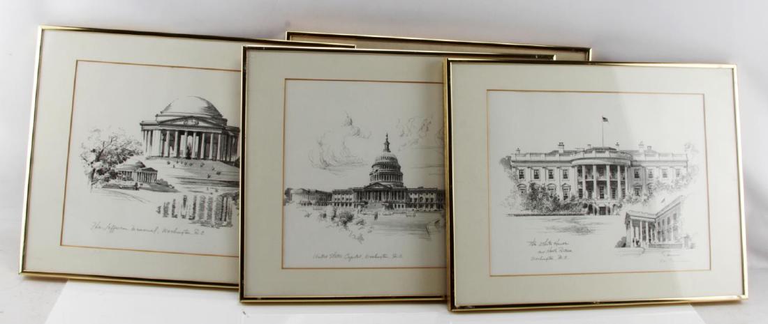 4 SIGNED DON CANNAVARO LITHOGRAPH PRINTS