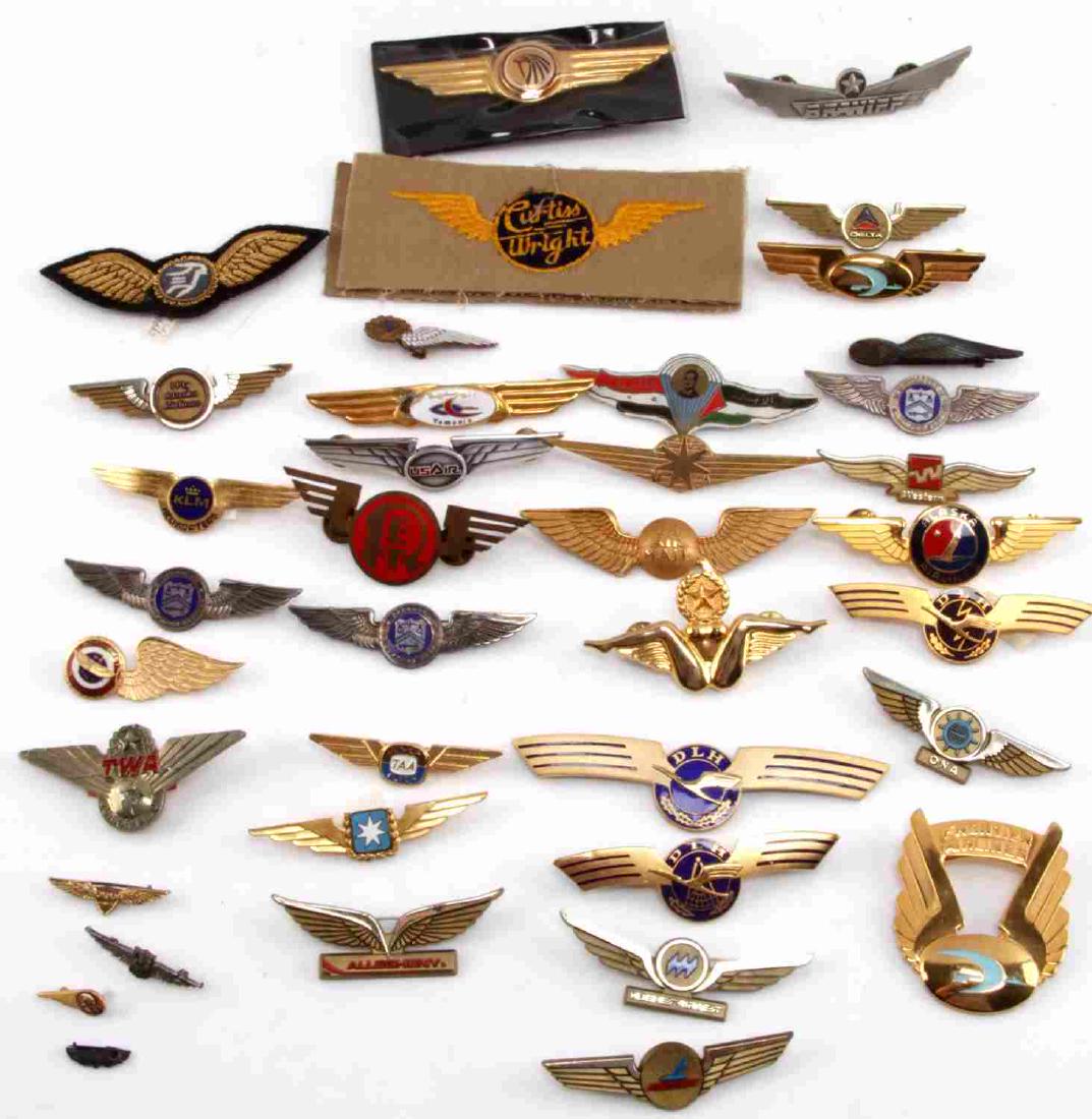 AIRLINE WING PIN LOT PILOT PASSENGER COPILOT