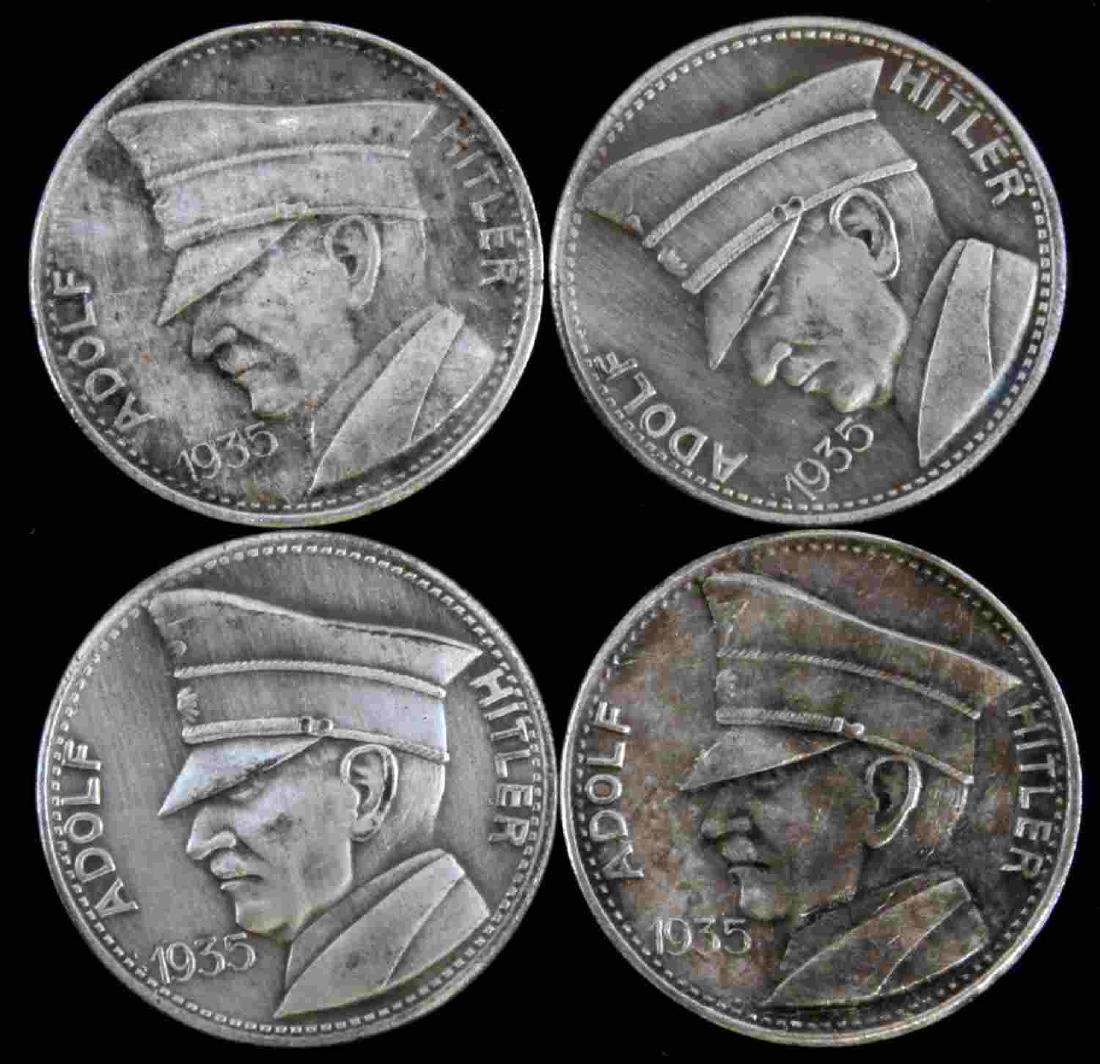 GROUP OF 4 GERMAN WWII THIRD REICH COINS NSDAP