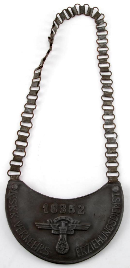 WWII GERMAN 3RD REICH NSKK TRAFFIC OFFICER GORGET