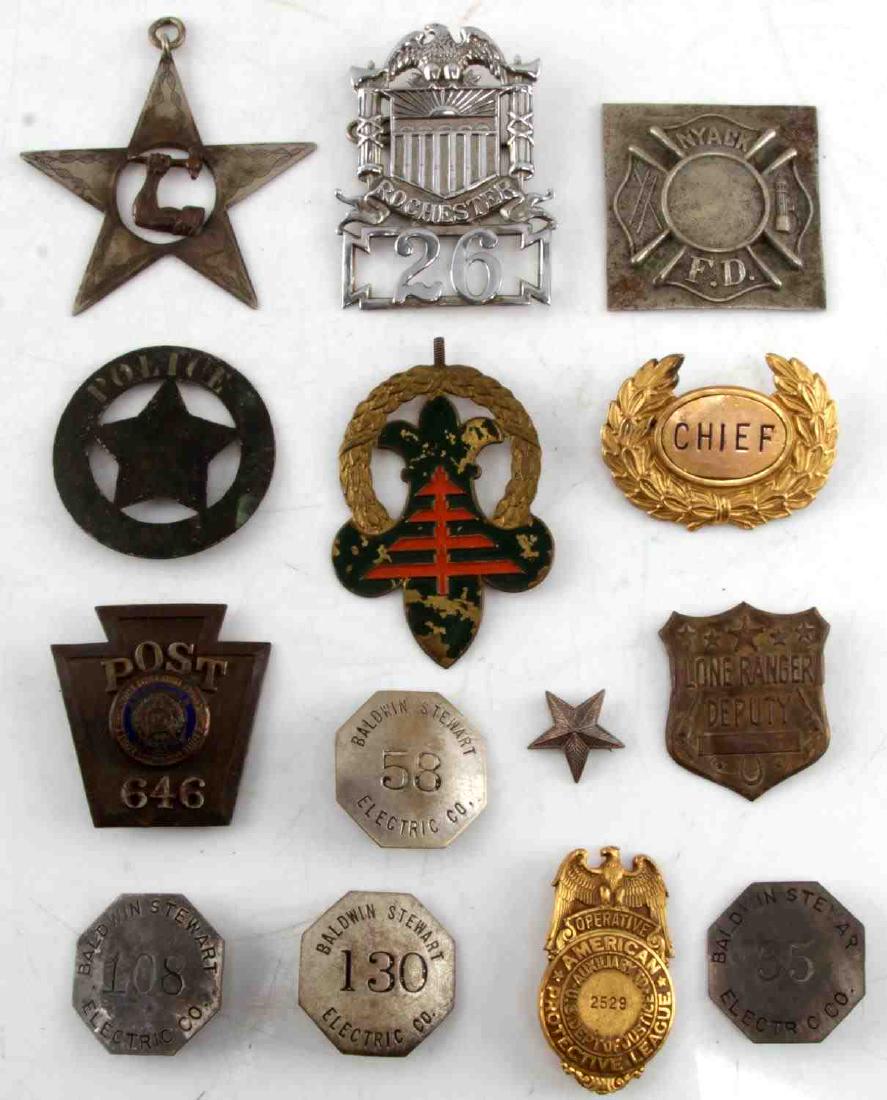 VINTAGE TO ANTIQUE POLICE BADGES DEPUTY ROCHESTER
