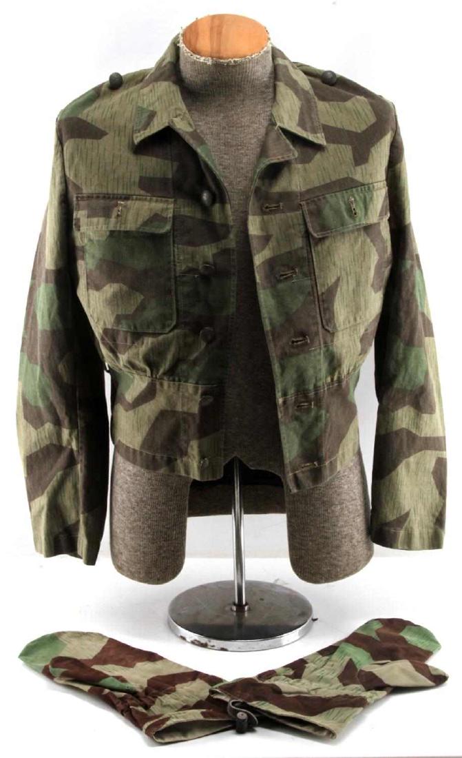 WWII GERMAN SPLINTER PATTERN CAMMO GLOVES & JACKET