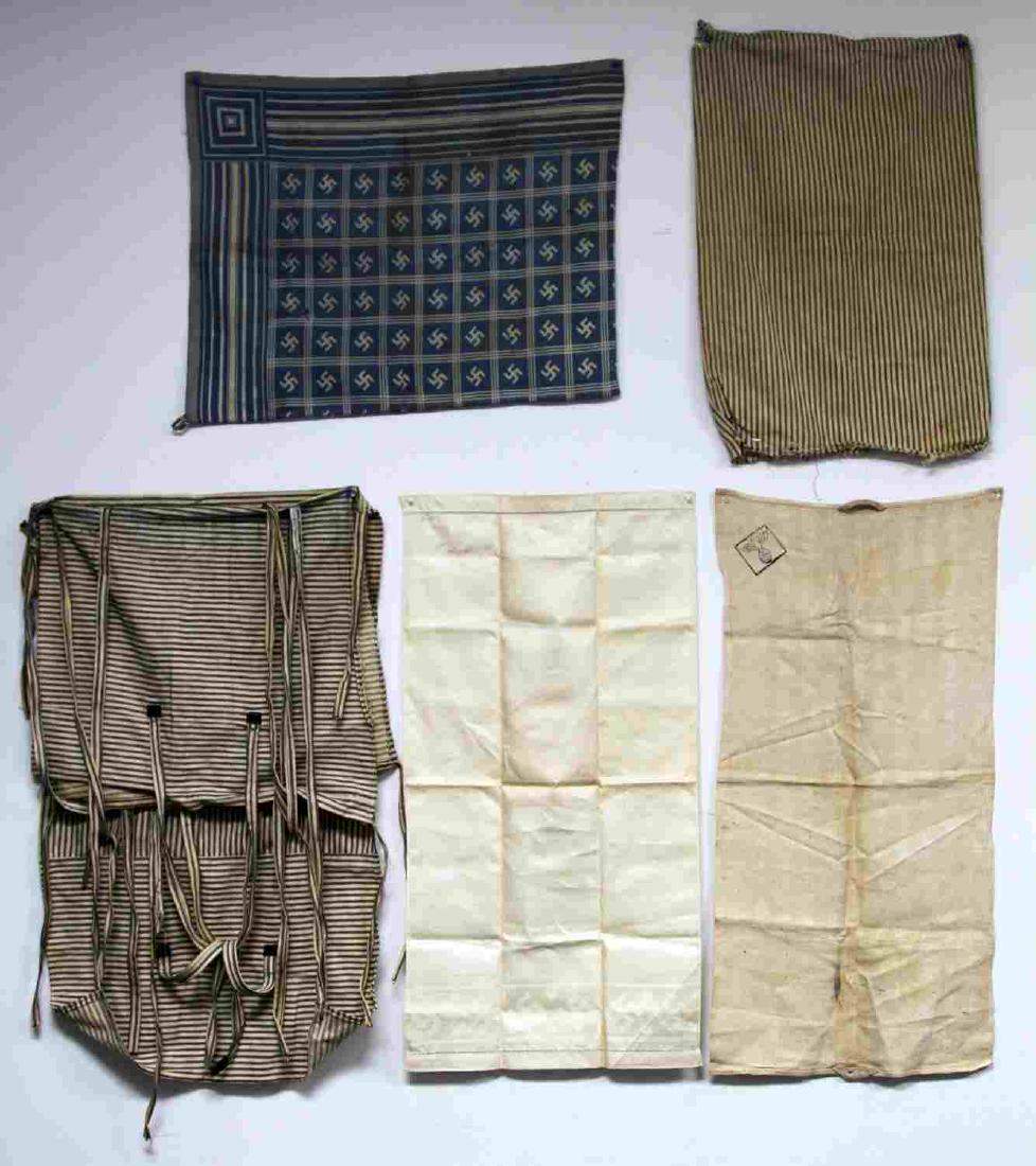 WWII GERMAN TABLE CLOTH LOT WITH SWASTIKAS