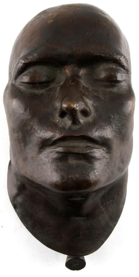 19TH CENTURY BRONZE NAPOLEON DEATH MASK CAST