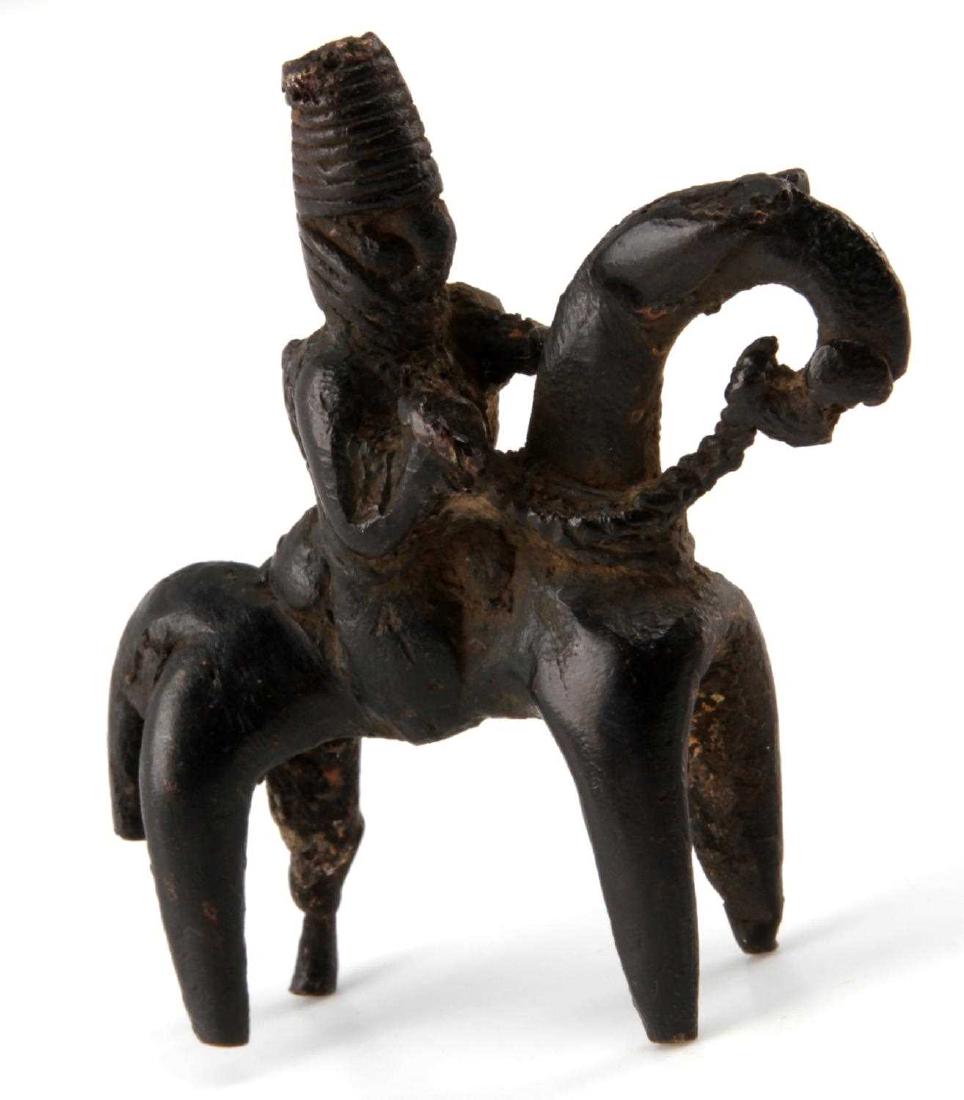 NORTH AFRICAN CHAD BRONZE WARRIOR HORSE FIGURE