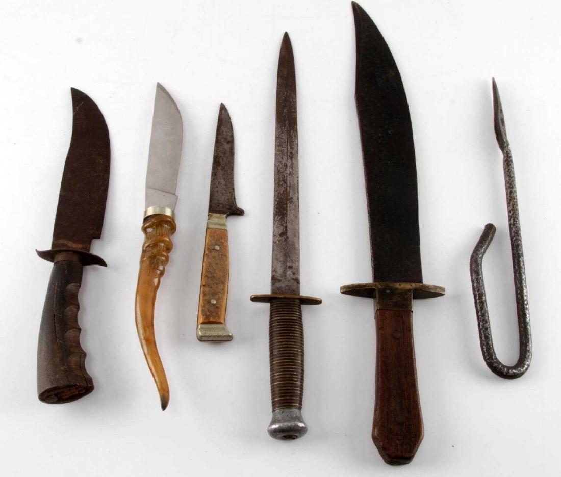 LOT OF 6 KNIFE DAGGER ICE PICK VINTAGE TO ANTIQUE